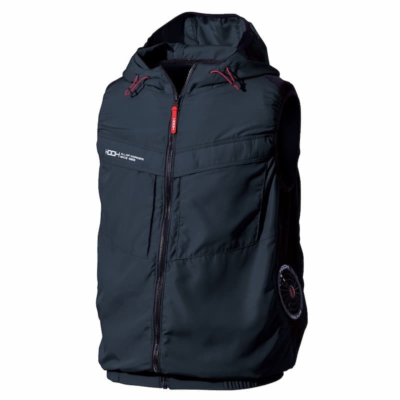 「V8819サイドファンフードベスト 静電気帯電防止作業服」（V8819） | 村上被服株式会社のメーカーカタログ情報詳細【職人さんドットコム】